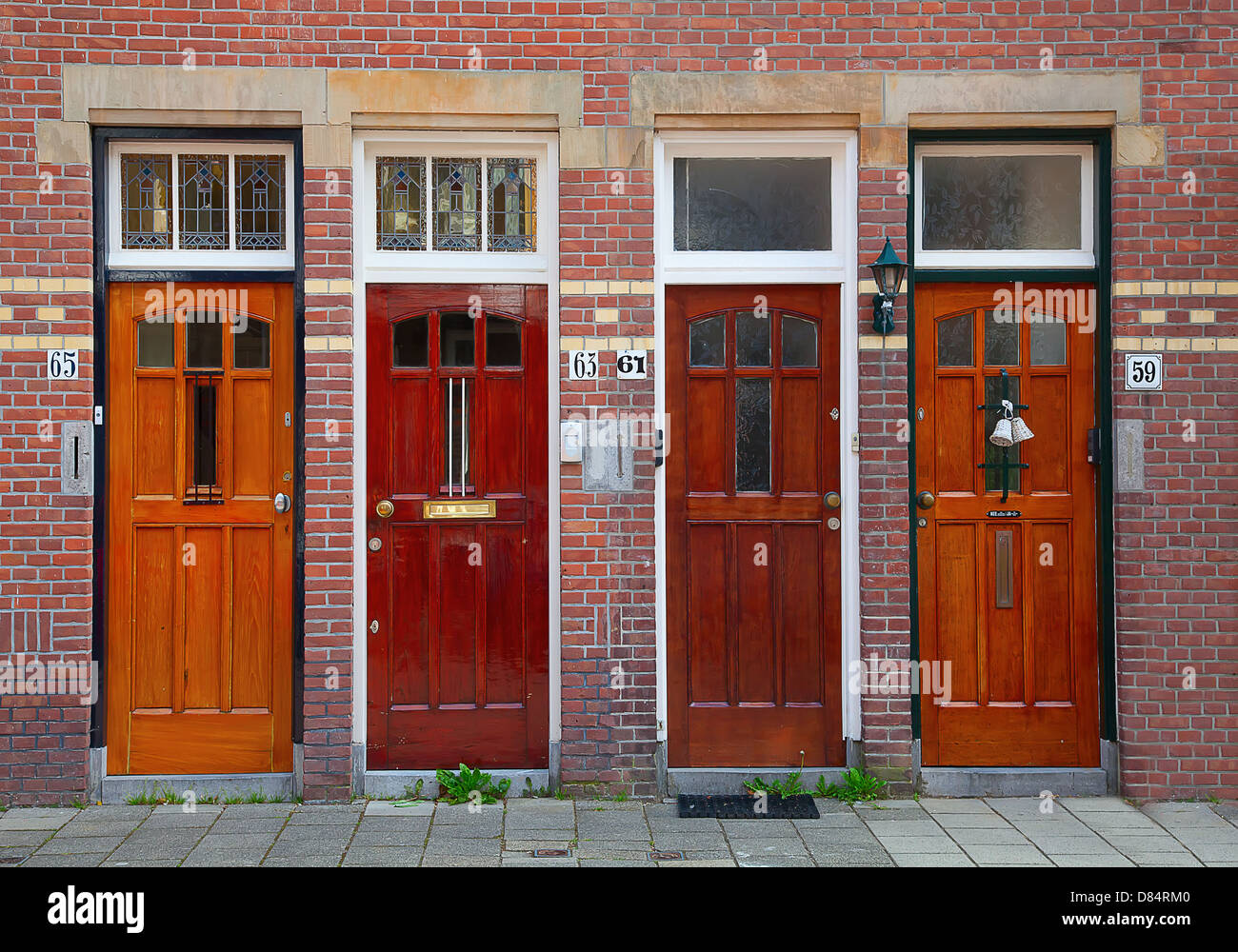 Doors on the brick wall Stock Photo - Alamy