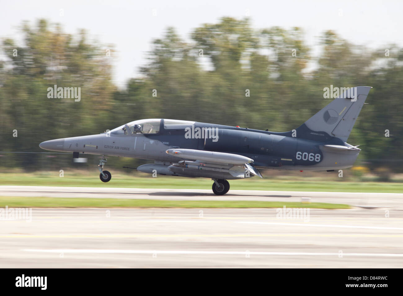 A Czech Air Force Aero L-159 ALCA taking off with a weapons load, Czech ...