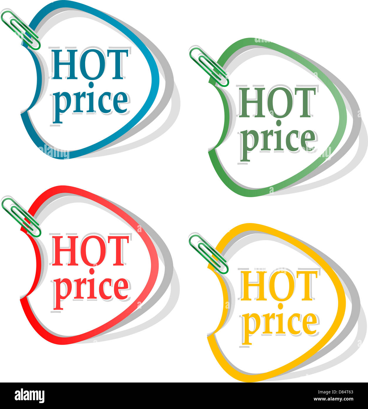 Hot price stickers set - vector Stock Photo - Alamy