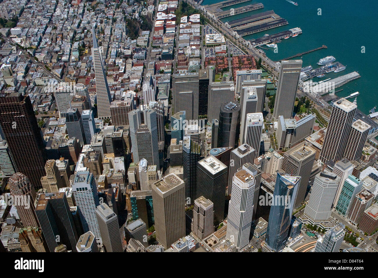 aerial photograph San Francisco financial district Stock Photo - Alamy