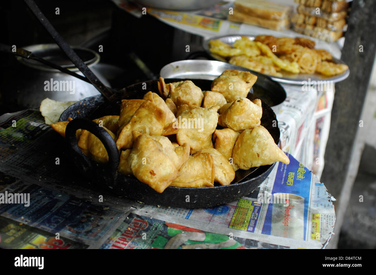 samosas in a cafe Nepal Stock Photo - Alamy
