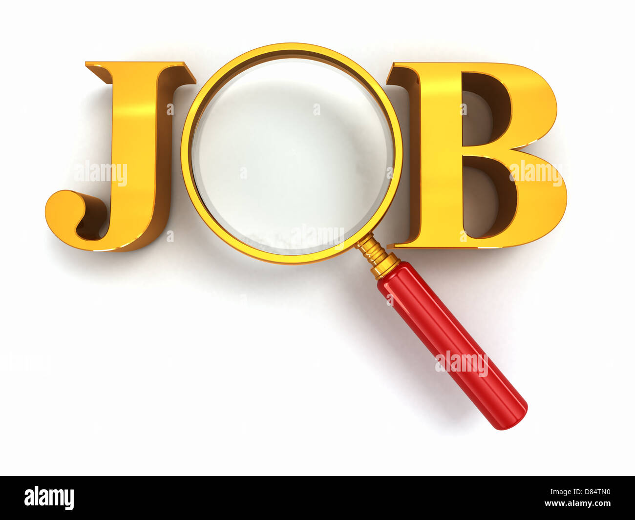 Job search. Text with loupe on white background. 3d Stock Photo - Alamy