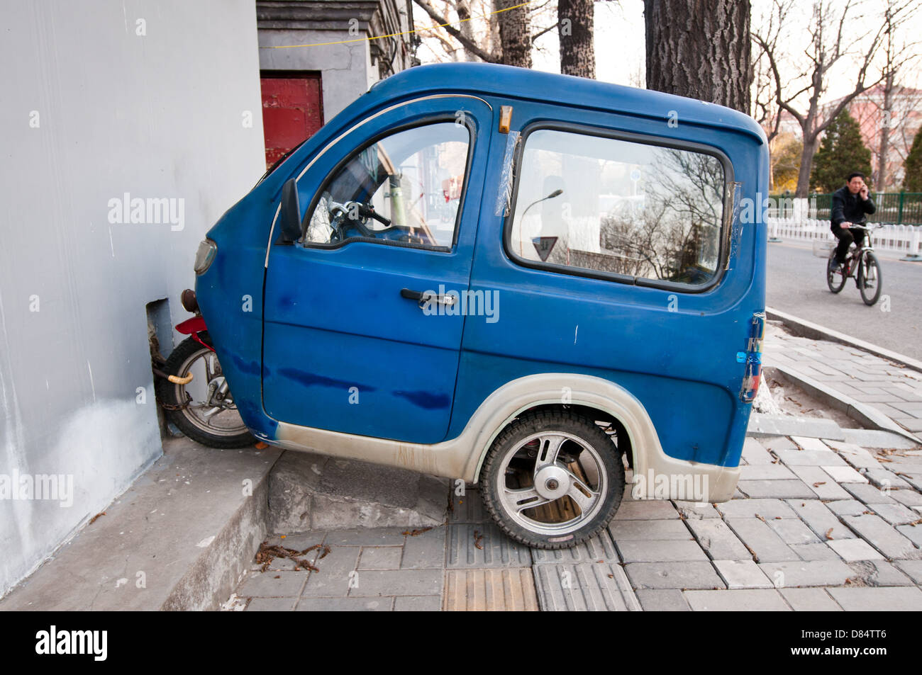 three wheeler motorcycle rickshaw in Beijing, China Stock Photo - Alamy