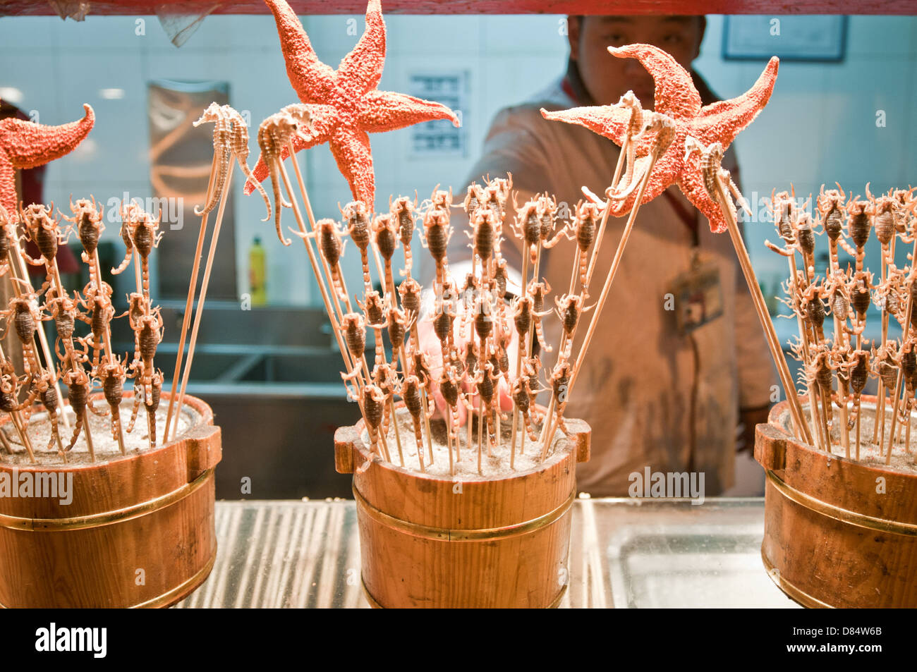 fried scorpions at Wangfujing Snack Street in Dongcheng District ...