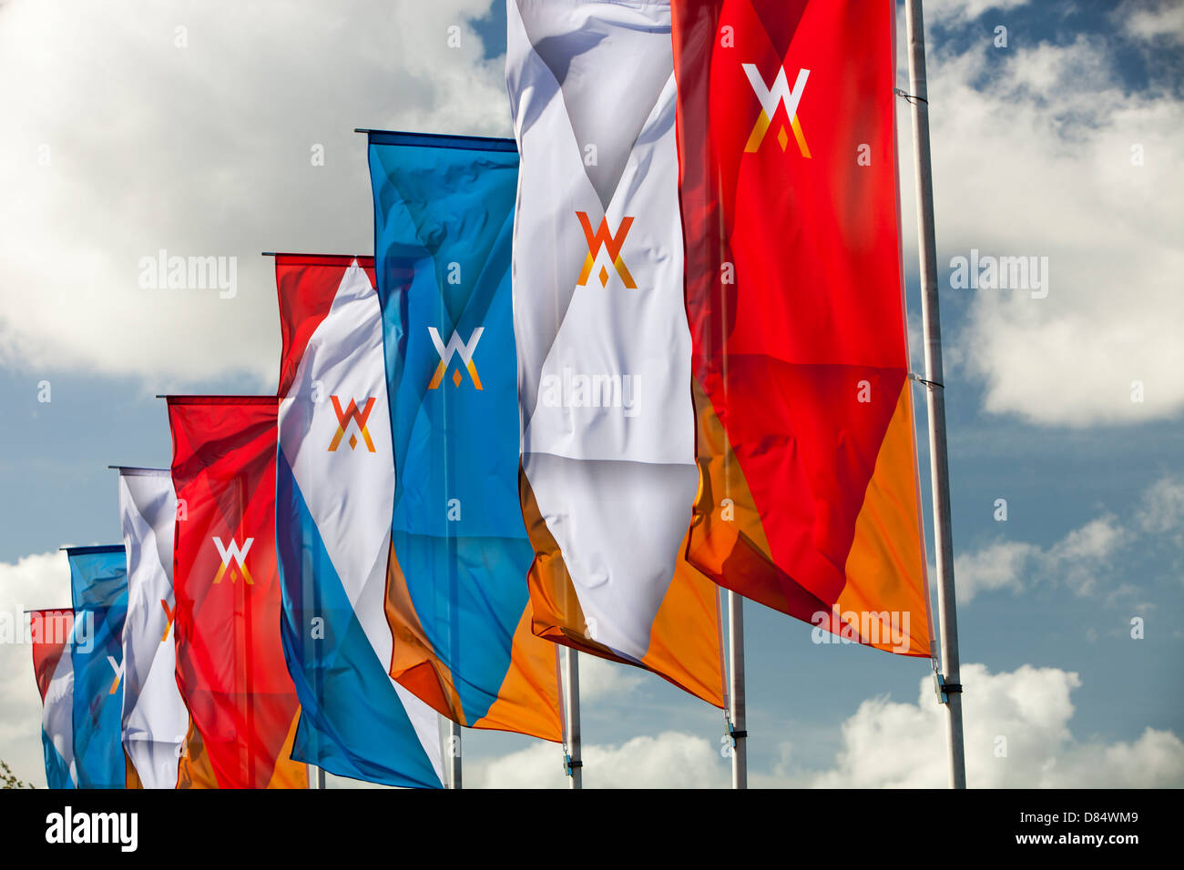Flags celebrate Queen Beatrix abdicating and handing over the throne to ...