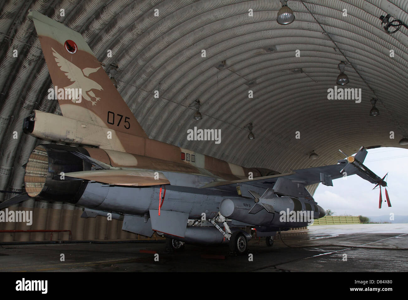An F-16D Barak of the Israeli Air Force armed with JDAM bomb Stock ...