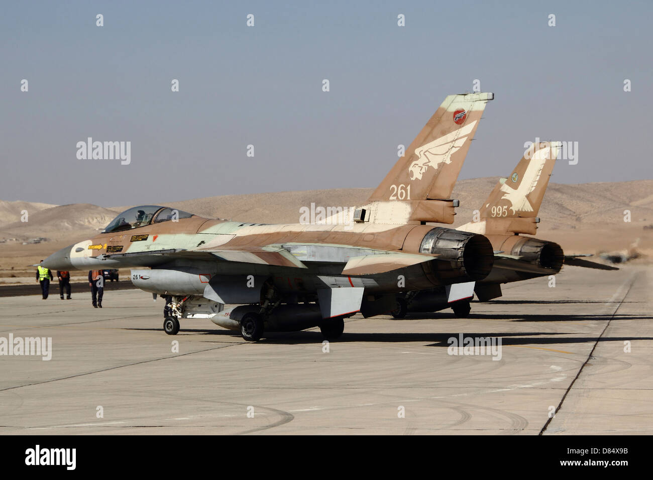 A pair of F-16A/B Netz of the Israeli Air Force Stock Photo - Alamy
