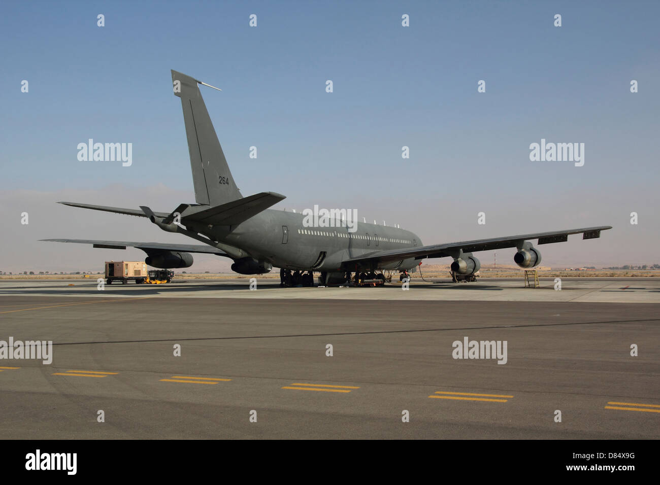 A Boeing 707 Re'em of the Israeli Air Force parked at Nevatim Air Force ...