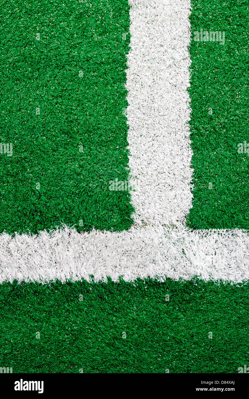 Sports field with synthetic turf and different markings, used in sports ...