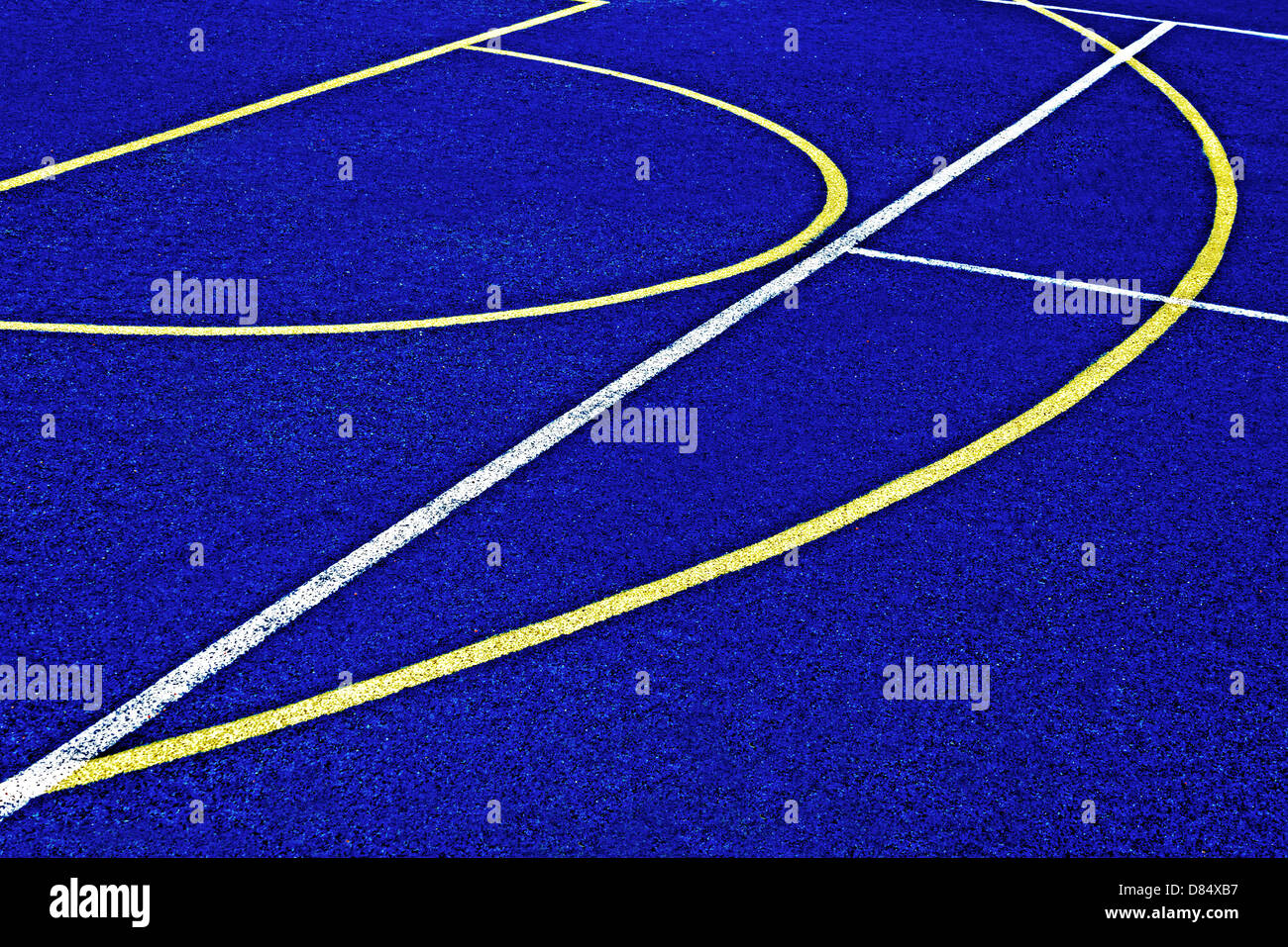 Sports field with synthetic turf and different markings, used in sports ...