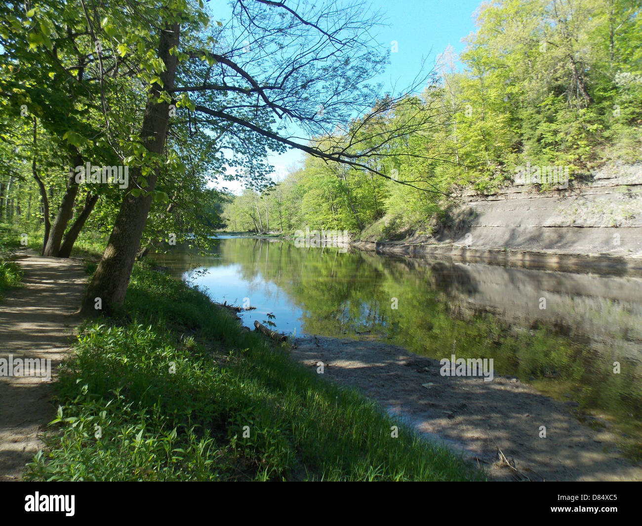 Reflextion of a river Stock Photo - Alamy