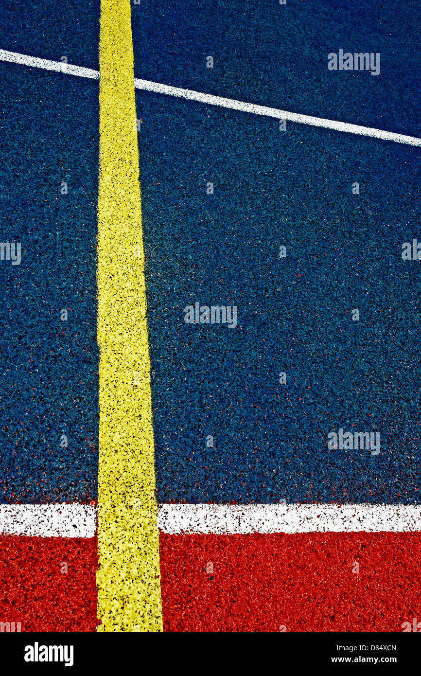 Sports field with synthetic turf and different markings, used in sports ...