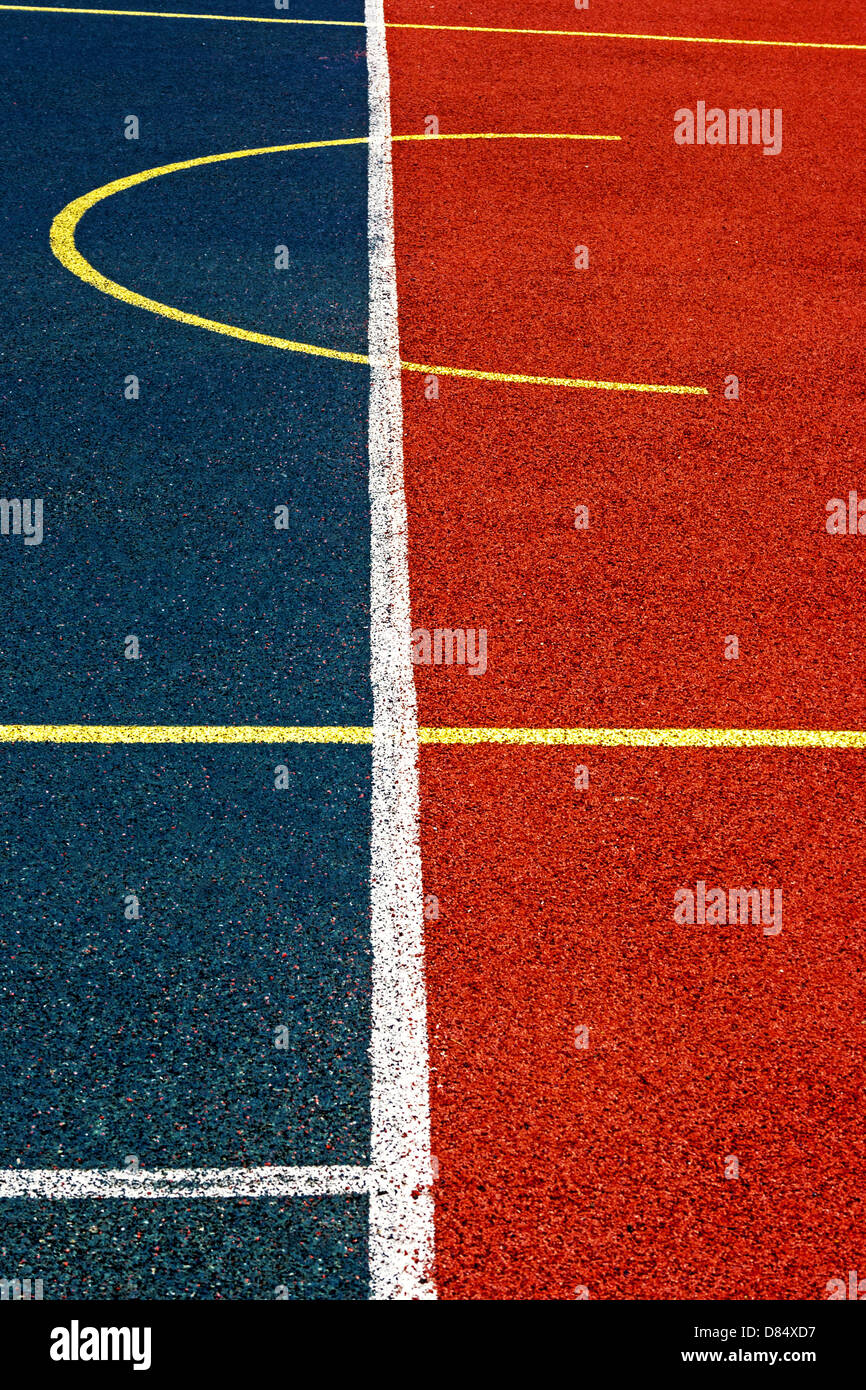 Sports field with synthetic turf and different markings, used in sports ...