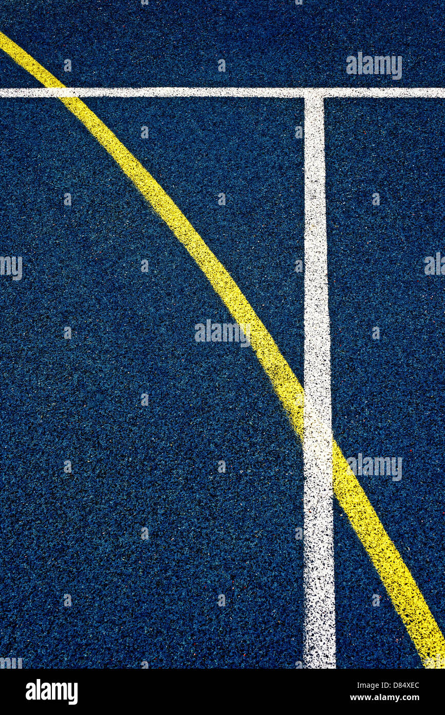 Sports field with synthetic turf and different markings, used in sports ...