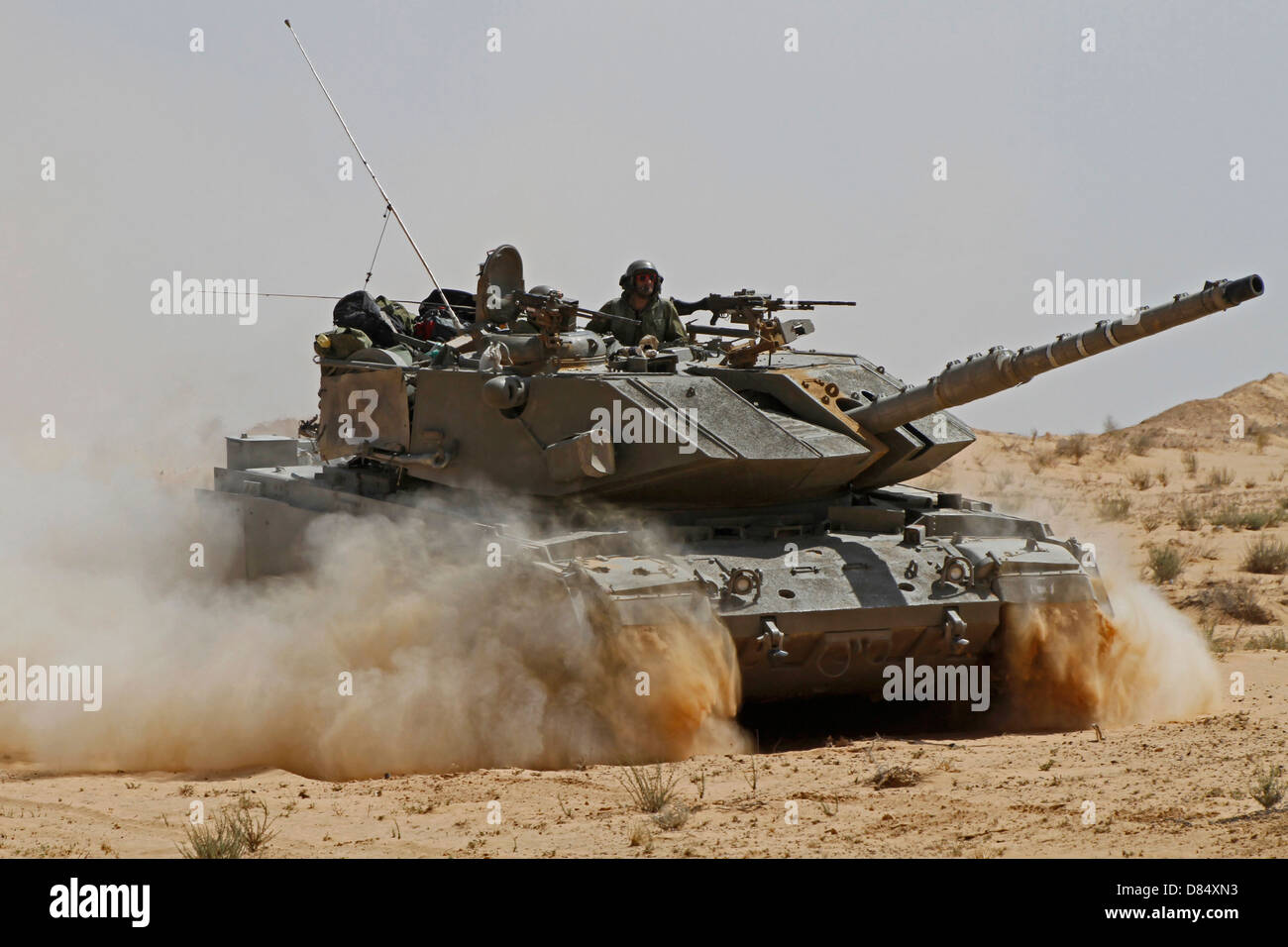 An Israel Defense Force Magach 7 main battle tank during an exercise in ...
