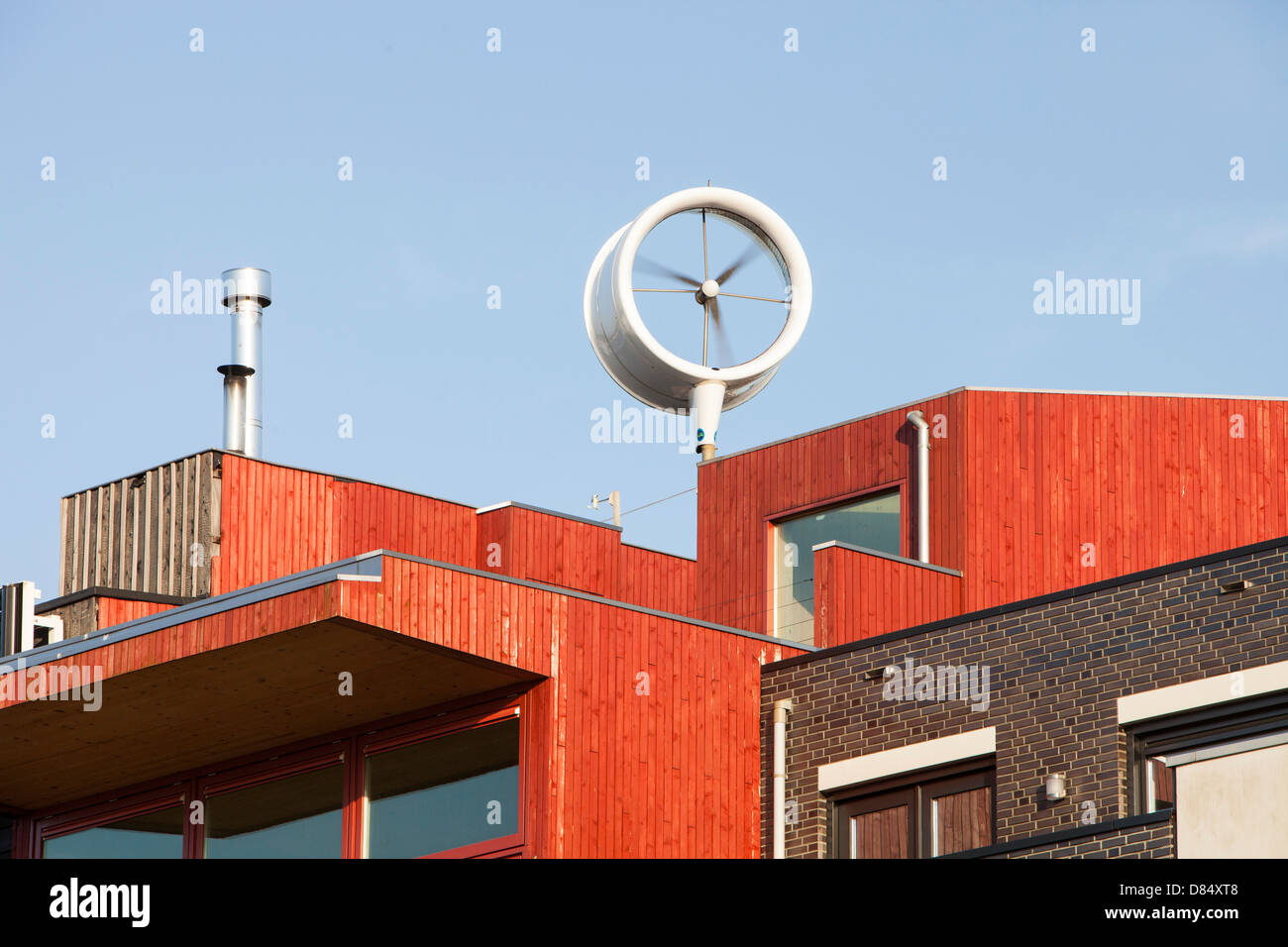 Small wind turbine on roof hi-res stock photography and images - Alamy