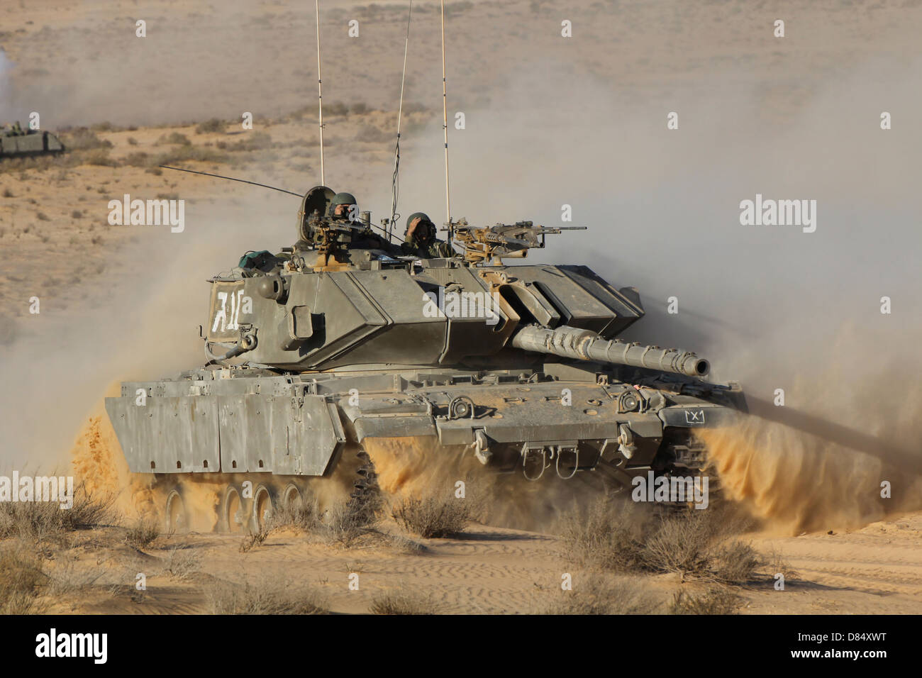 An Israel Defense Force Magach 7 main battle tank during an exercise in ...