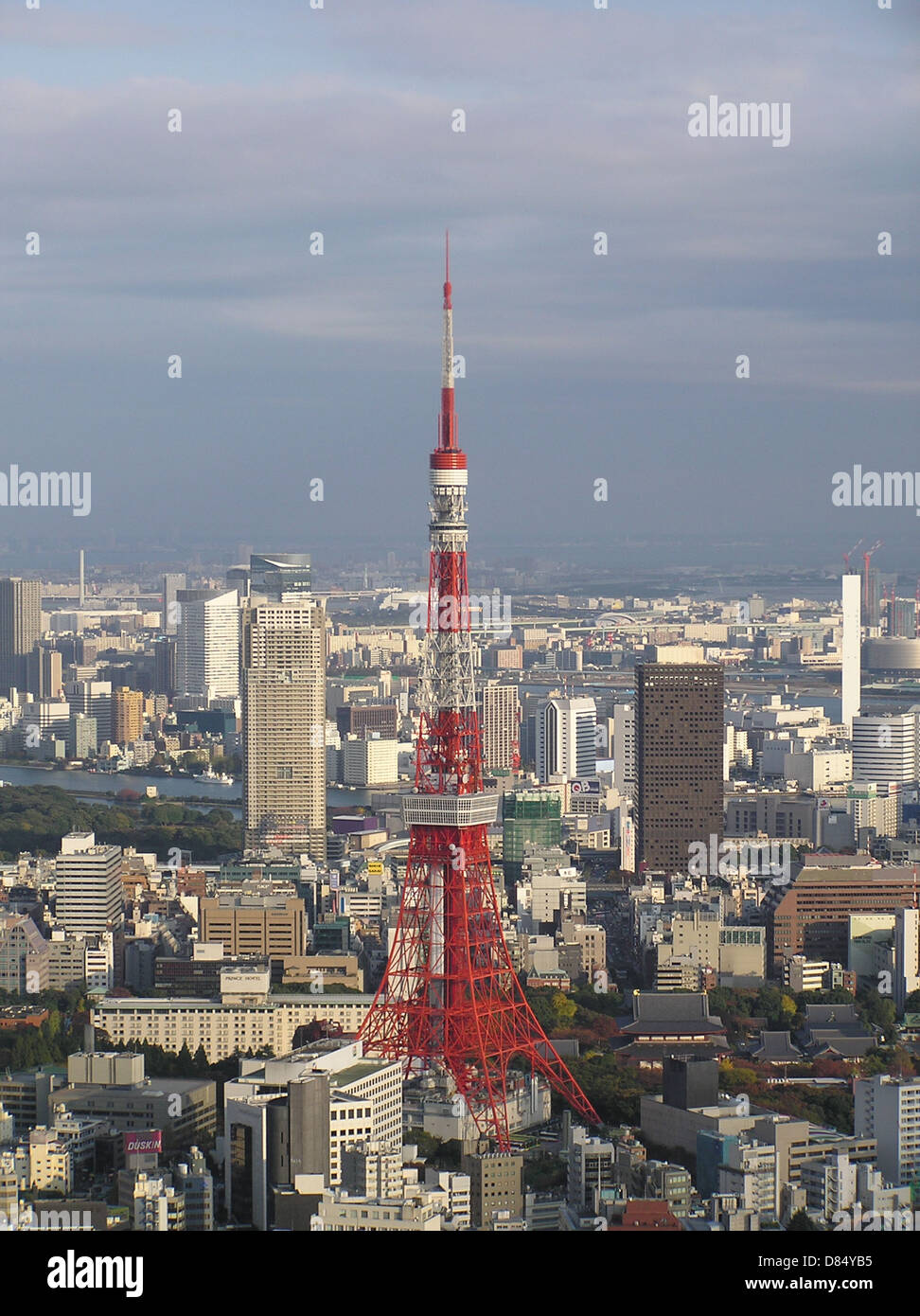 This image shows Tokyo Tower in Shibakouen, Tokyo, Japan, captured on ...
