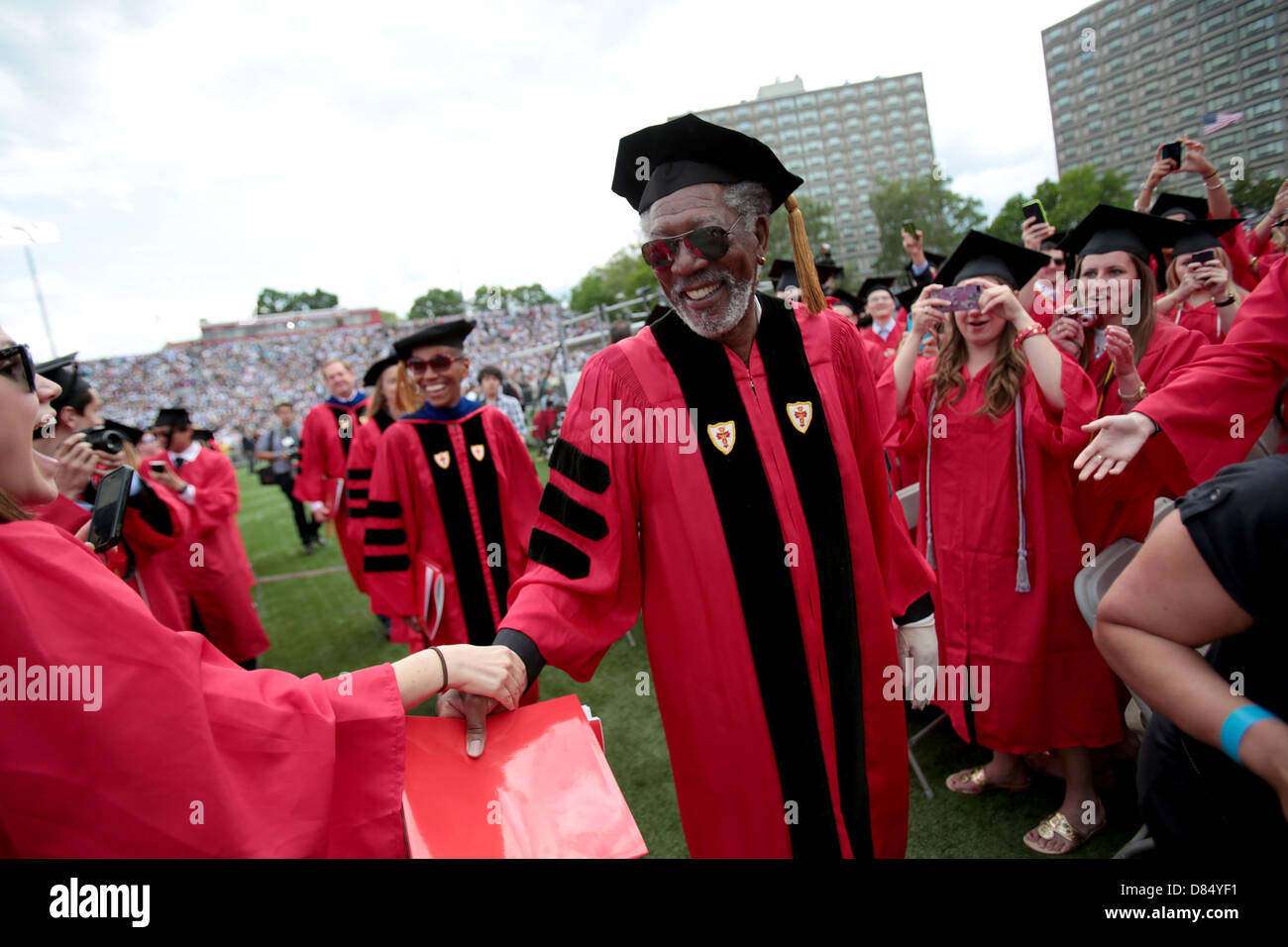 May 19, 2013 - Boston, Massachusetts, U.S. - Actor MORGAN FREEMAN was ...