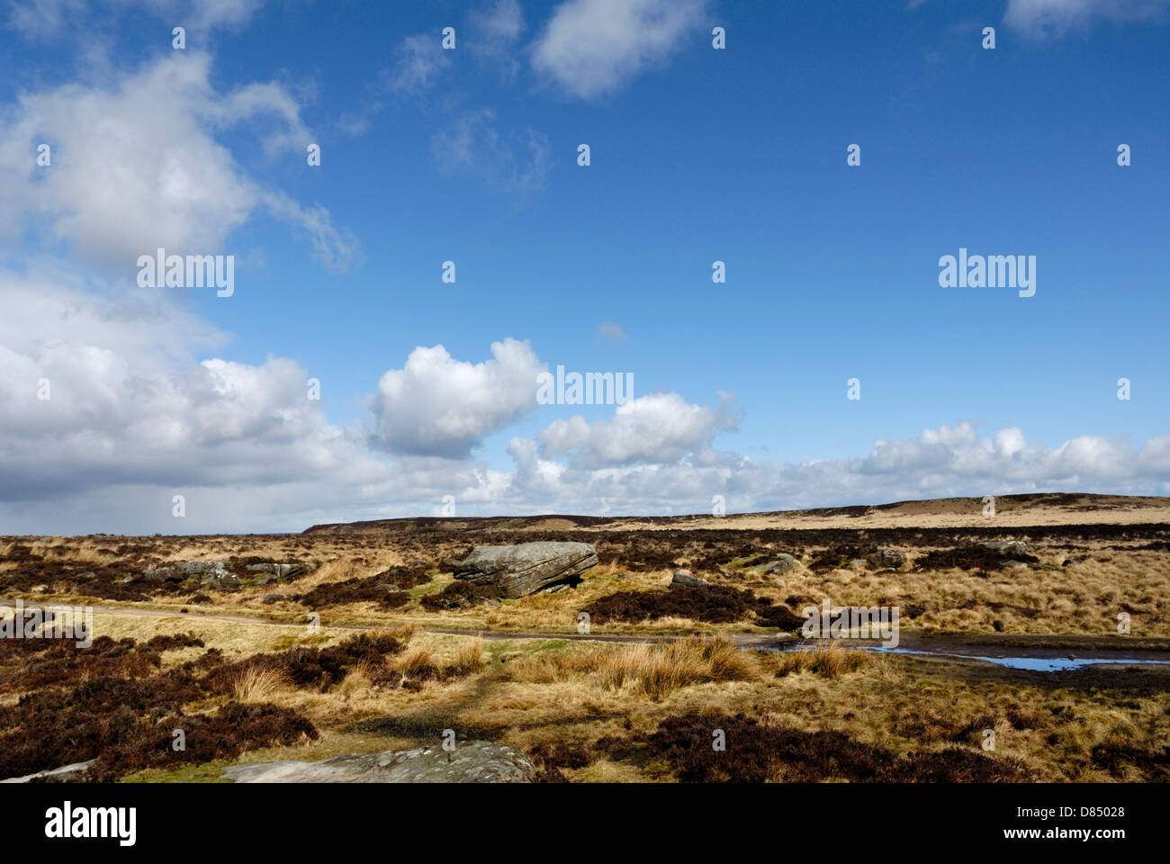 Baslow edge,moorland,stone formations created by the last ice age, The ...