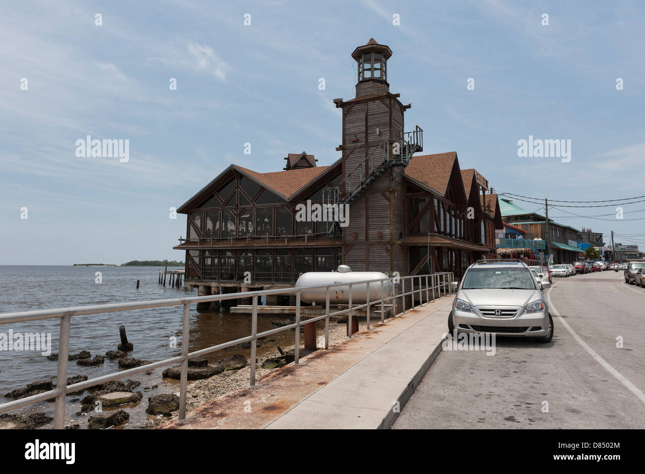 The Sea Breeze Restaurant along Main St. in Cedar Key Florida USA on ...