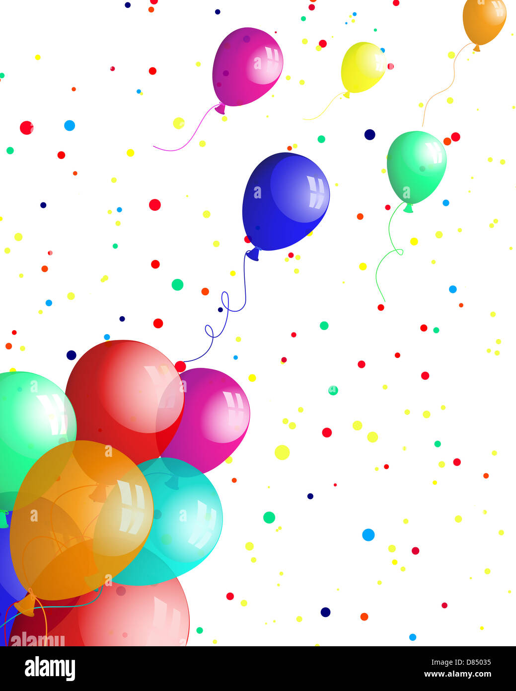 Color balloons in the air. EPS 10 vector illustration with transparency ...