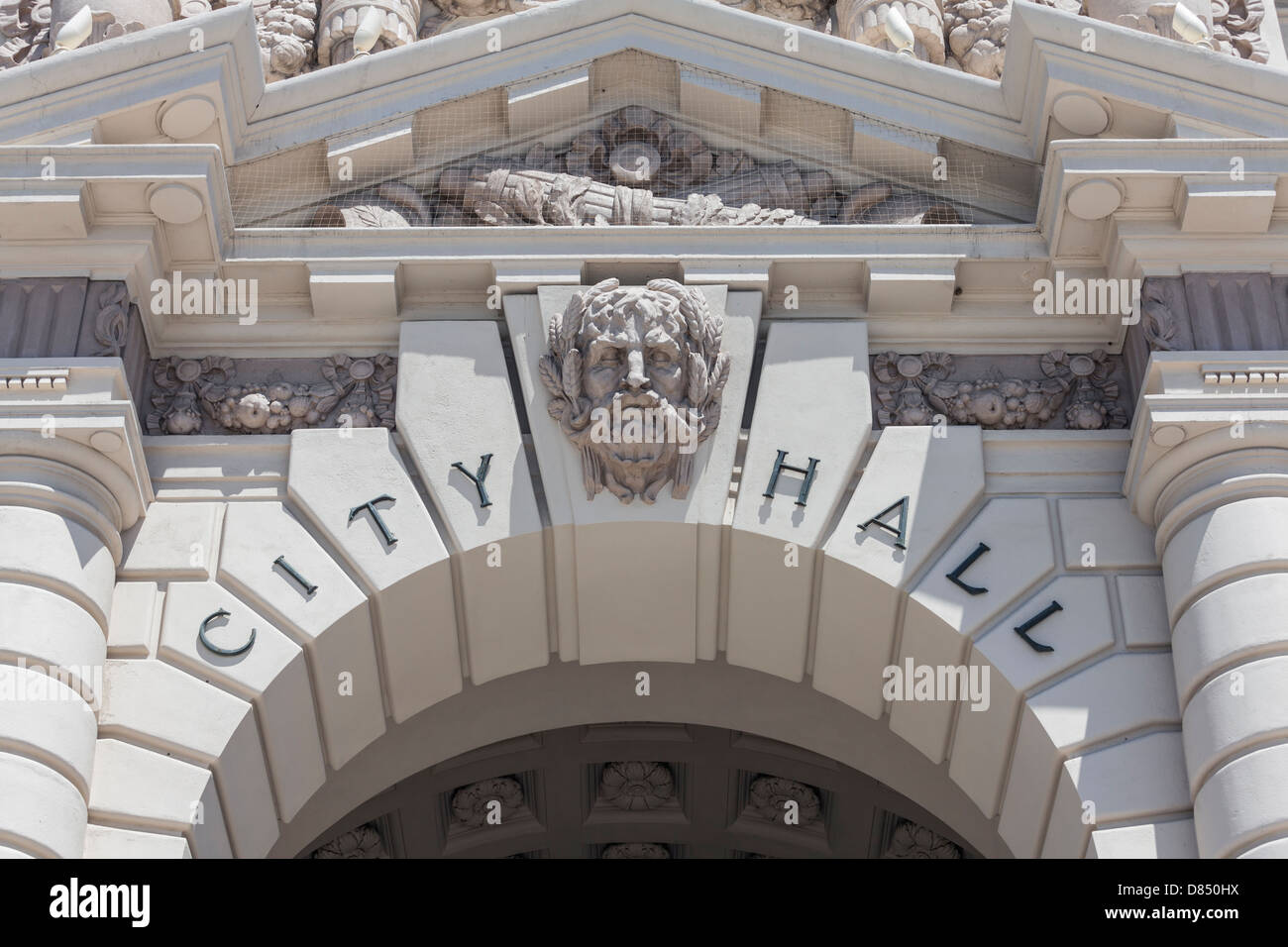 Pasadena City Hall building sign detail in southern California Stock ...