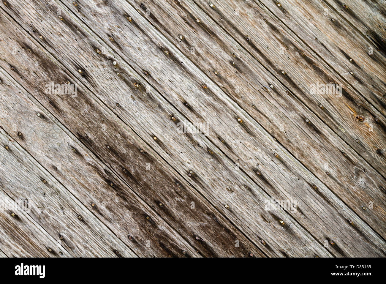 Rustic wood with old nails Stock Photo - Alamy