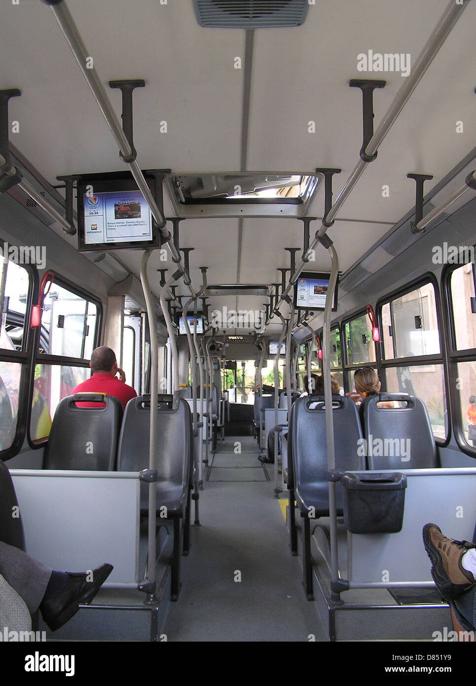 The image showcases the interior of a bus used during the COP8/MOP3 ...