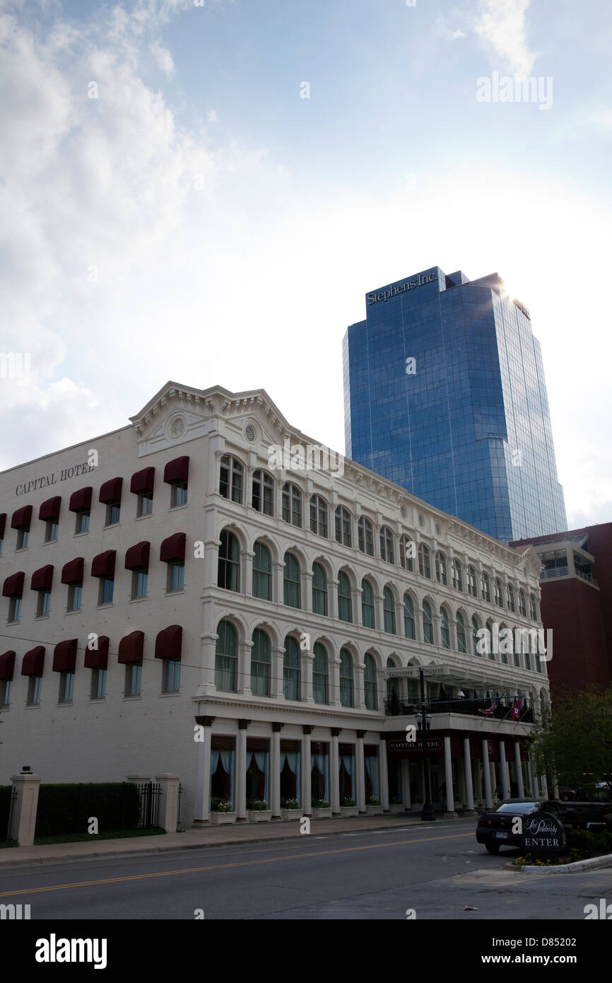 A view of the Capital Hotel building and Stephens Inc building in ...