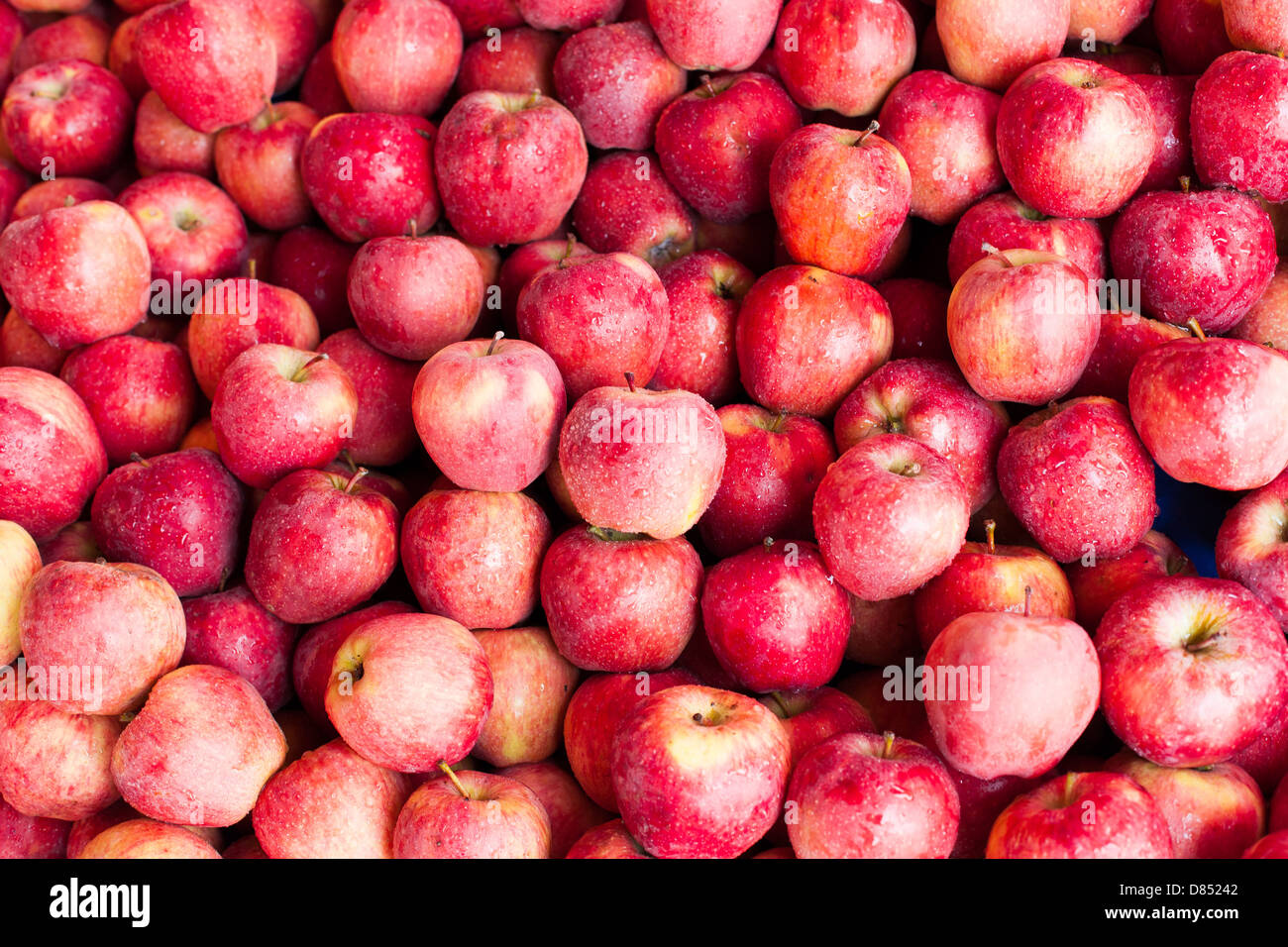 display of red apples to the market Stock Photo - Alamy
