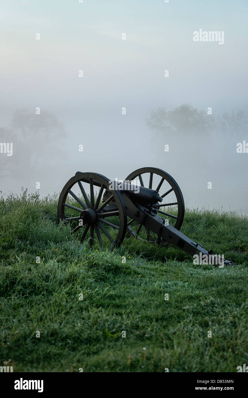 Cannons on Cemetery Hill battlefield, Gettysburg National Military Park ...