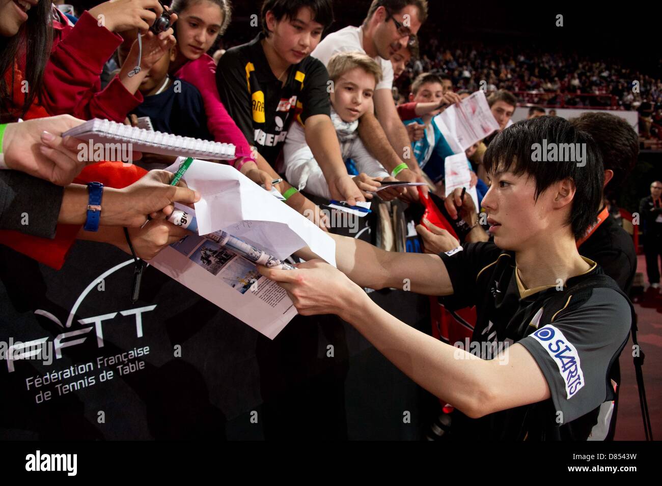Paris, France. 19th May 2013. Kenta Matsudaira of Japan signs autograph ...