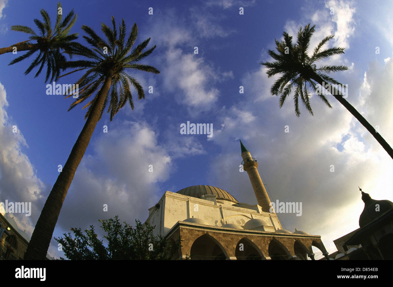The Al Jazzar Mosque also known as the White Mosque, located inside the ...