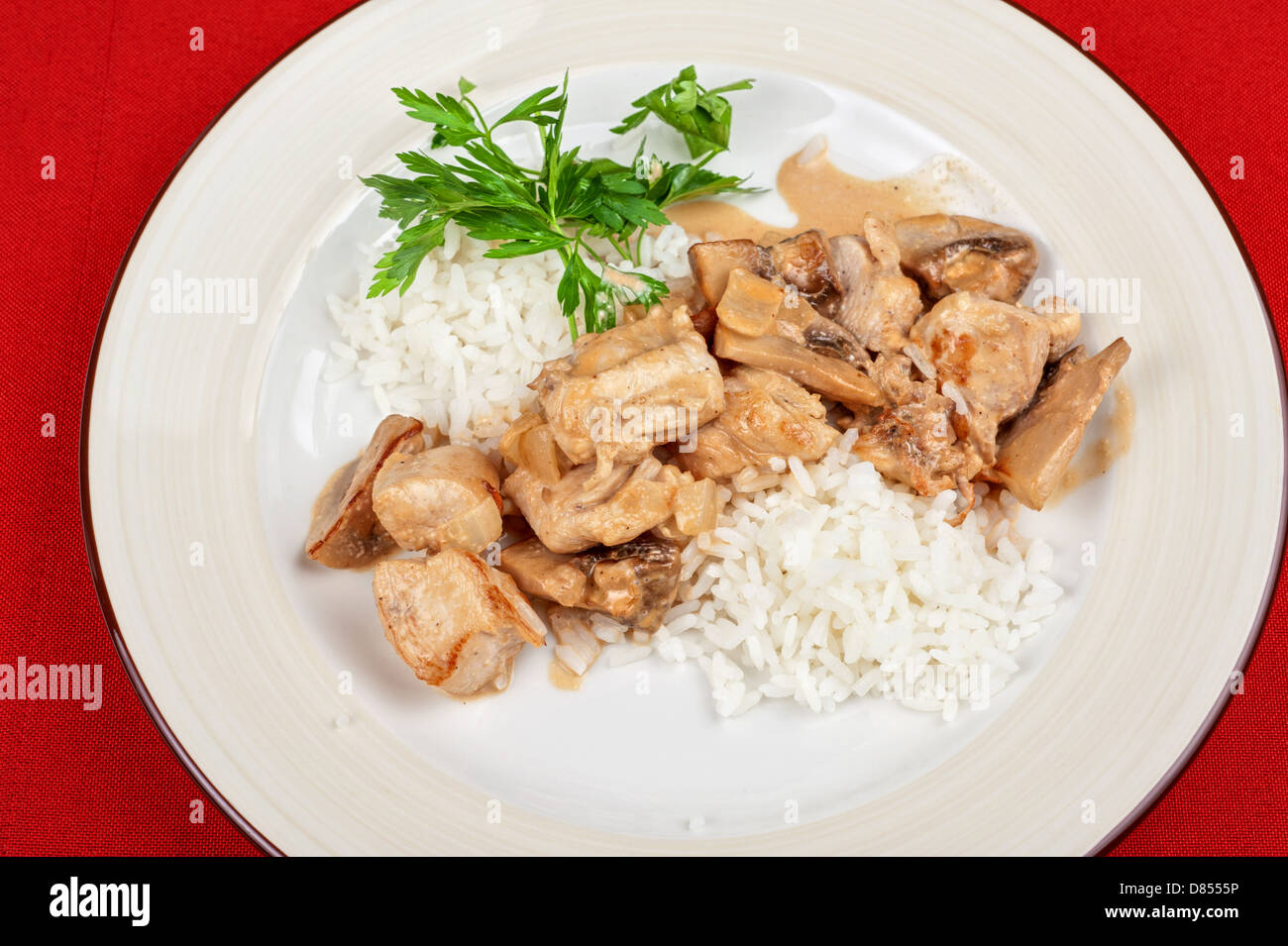 rice with meat Stock Photo - Alamy