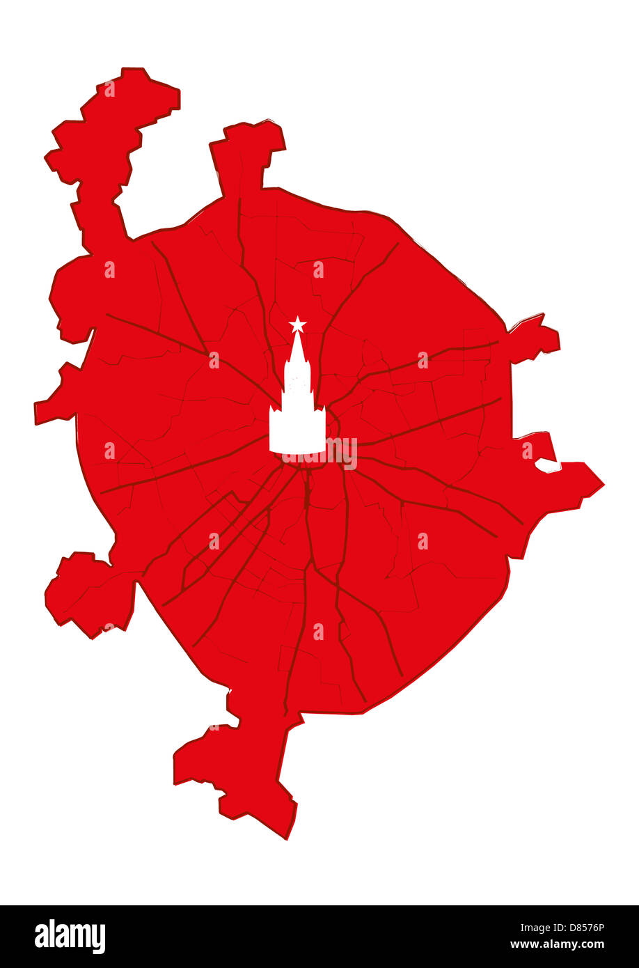 Moscow map hi-res stock photography and images - Alamy