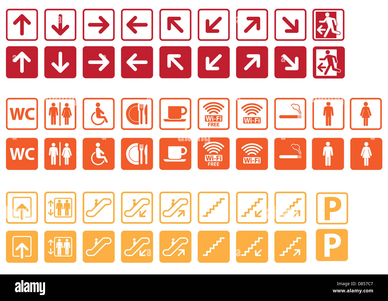 Navigation signs set Stock Photo - Alamy