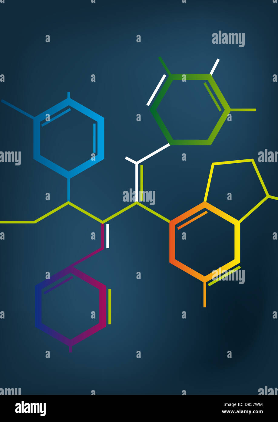 Illustration of Abstract Chemical formula Stock Photo - Alamy