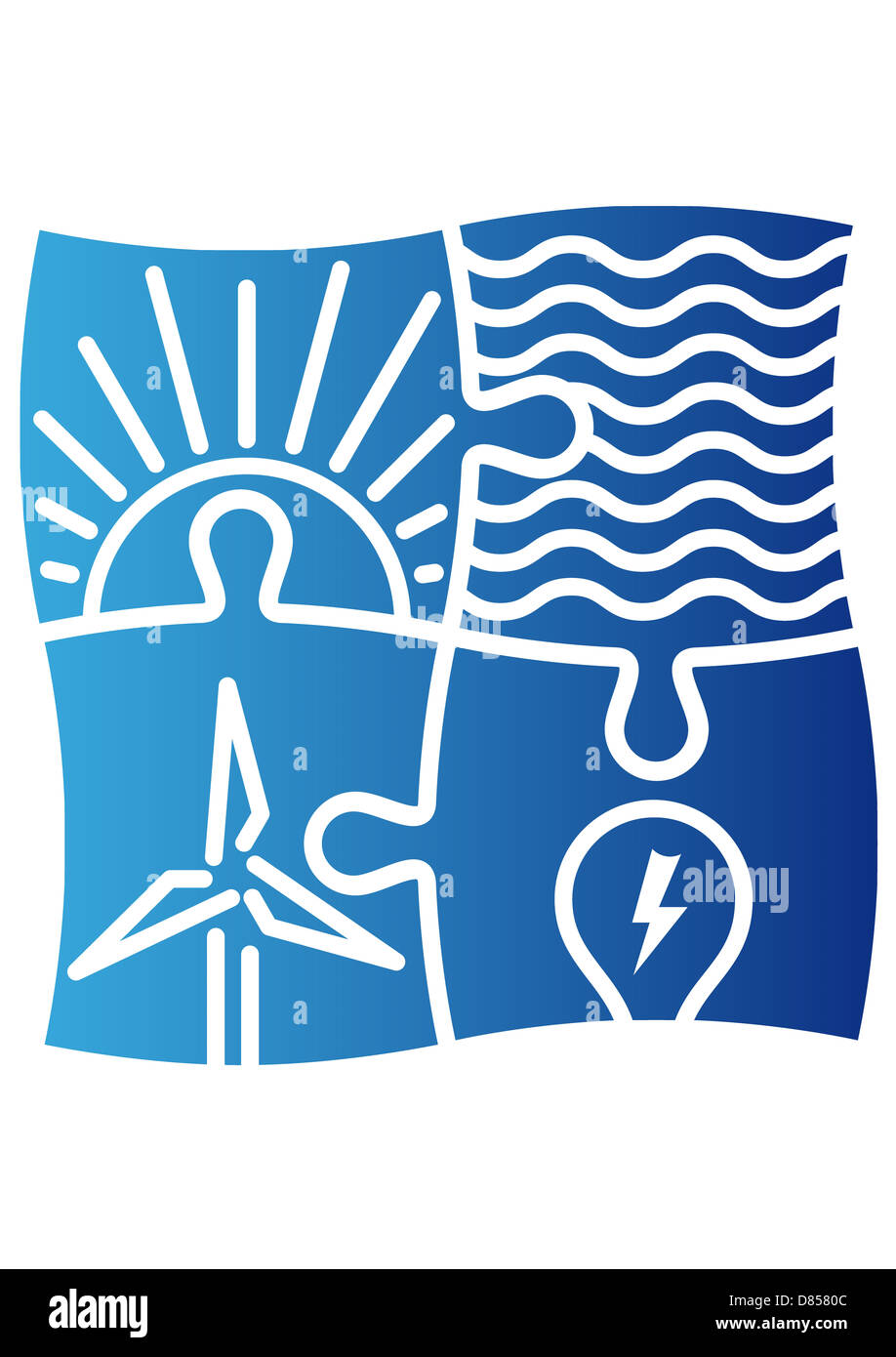 Sign of various ways to produce energy Stock Photo - Alamy