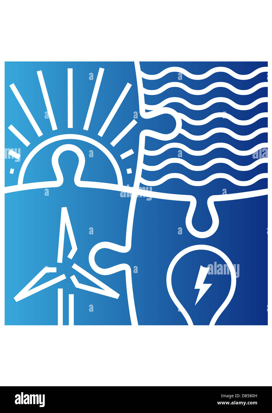 Sign of various ways to produce energy Stock Photo - Alamy