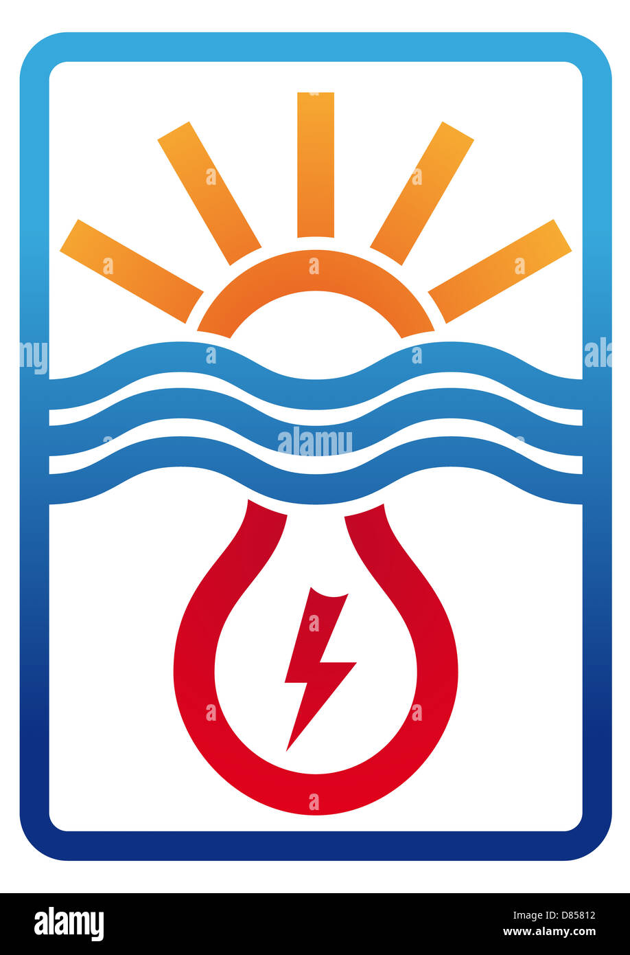 Sign of various ways to produce energy Stock Photo - Alamy