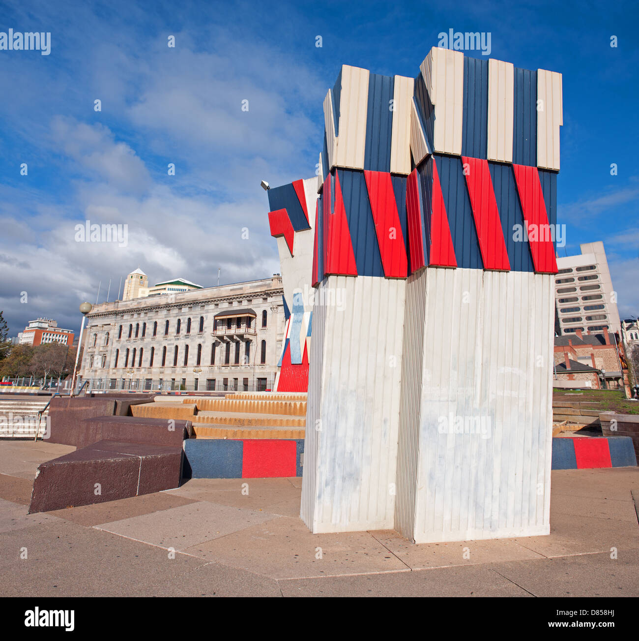 Adelaide Festival Plaza and Parliament House Stock Photo - Alamy