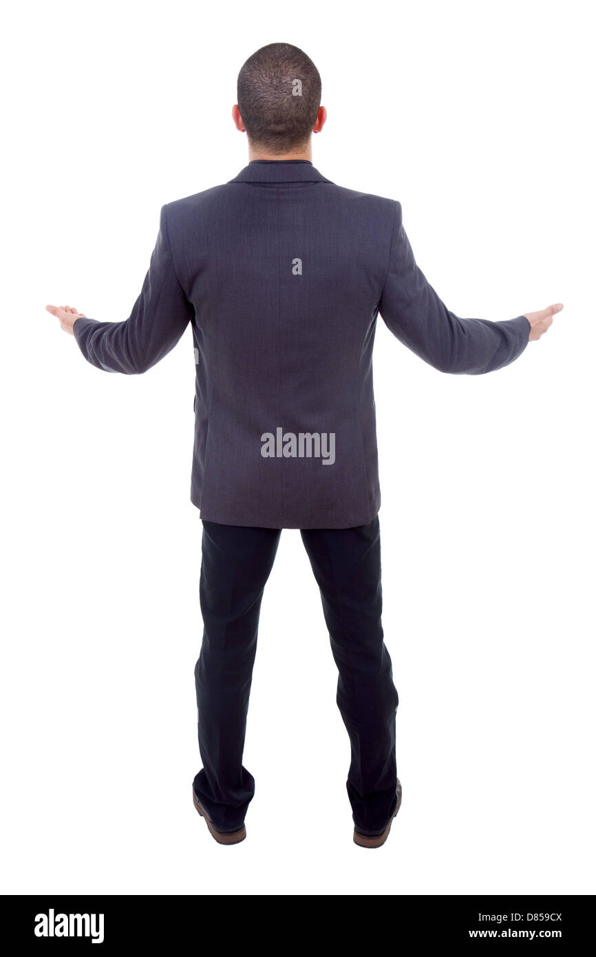young casual man from the back, full body, isolated Stock Photo - Alamy
