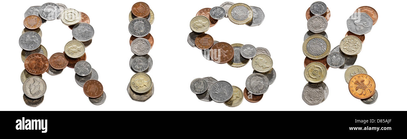 UK Coin font numbers letters words Stock Photo - Alamy