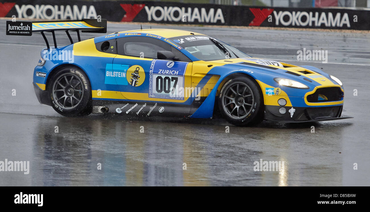 The Aston Martin of Team Aston Martin Racing with drivers Darren Turner ...