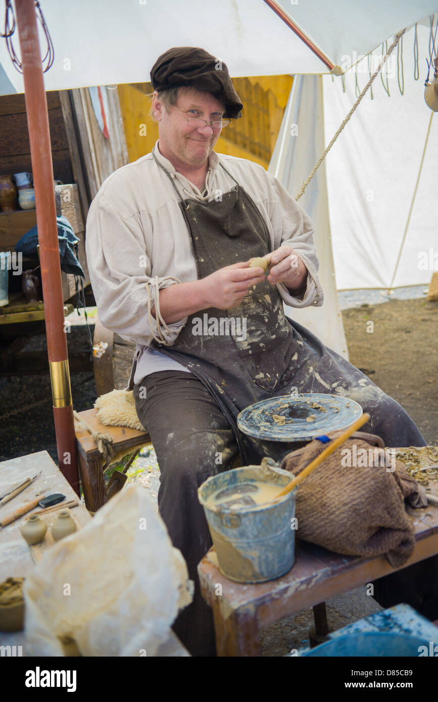Medieval craftsman on white hi-res stock photography and images - Alamy