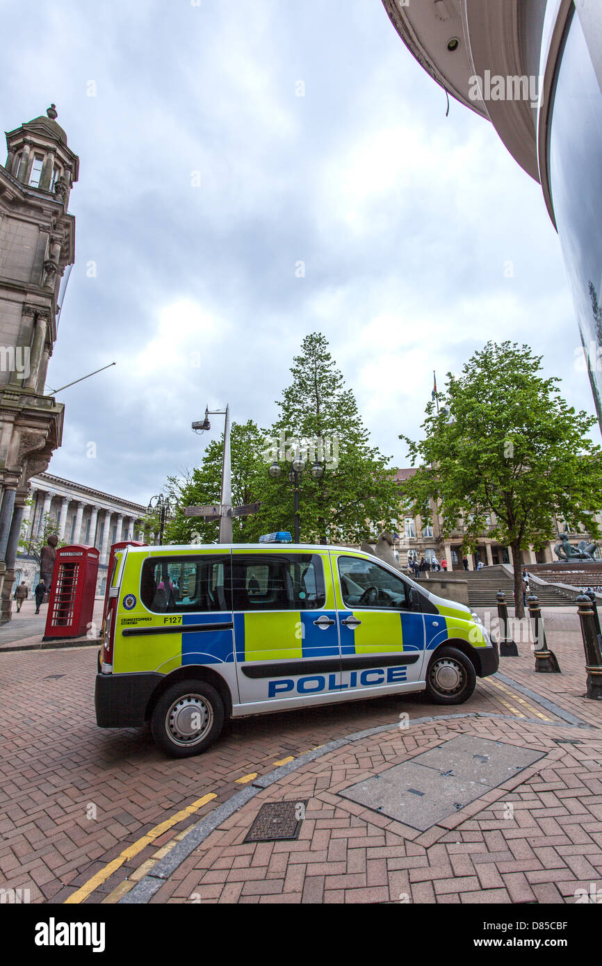 Empty Police Van Parked Close to Birmingham Town Hall Stock Photo - Alamy