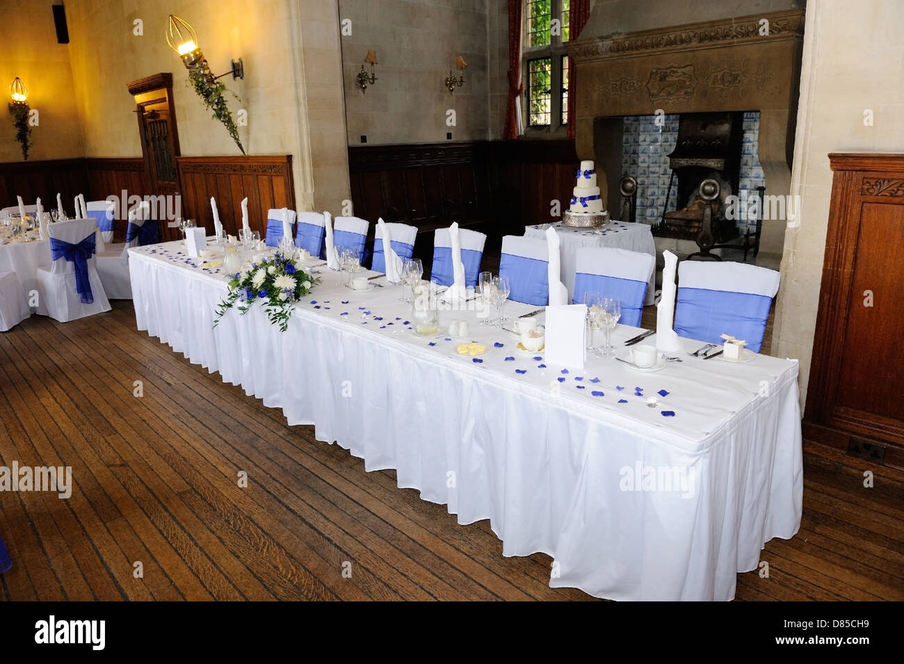 Head table at a wedding reception in a hotel Stock Photo - Alamy