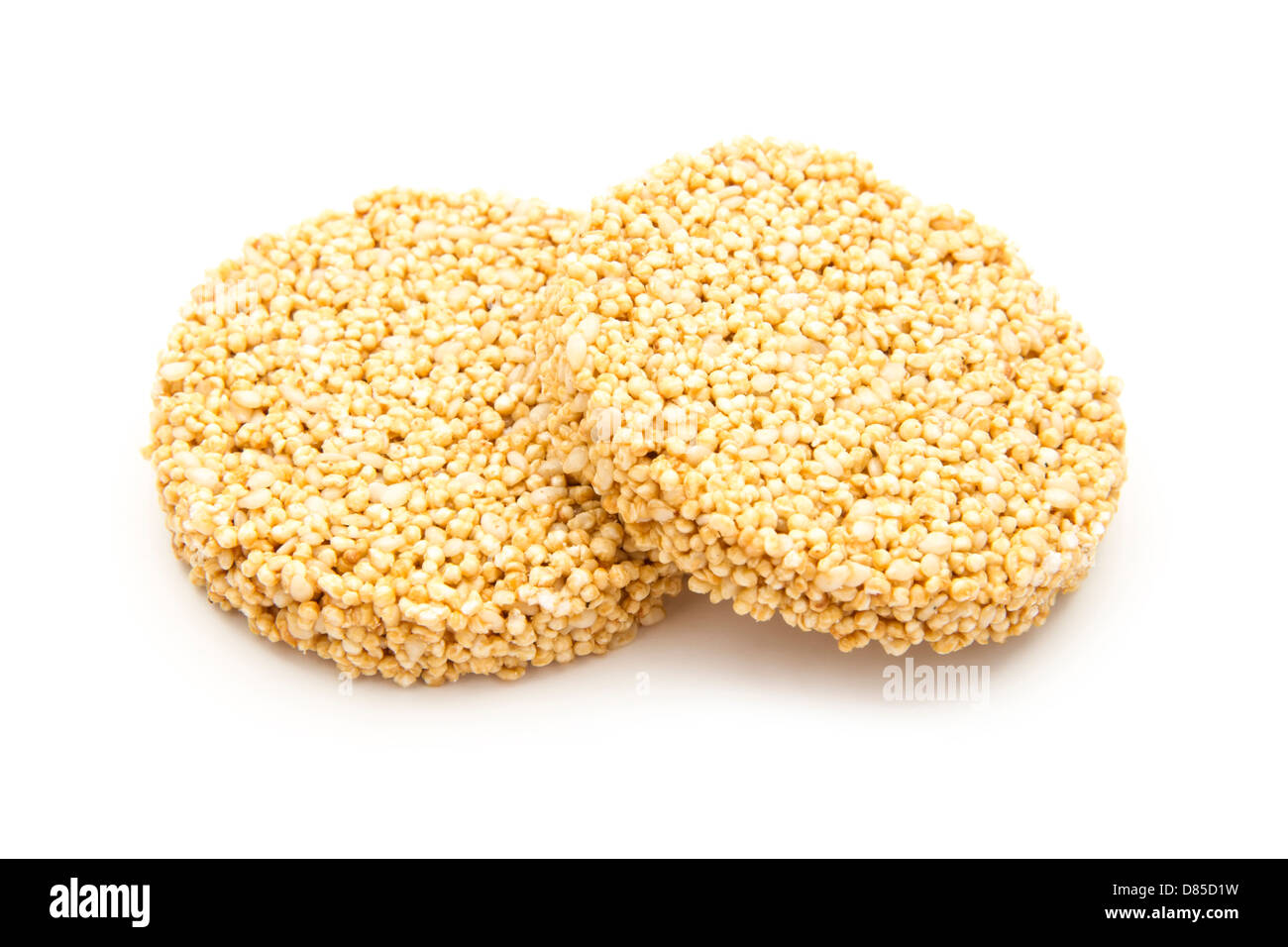 two amaranth cookies isolated on white background Stock Photo - Alamy