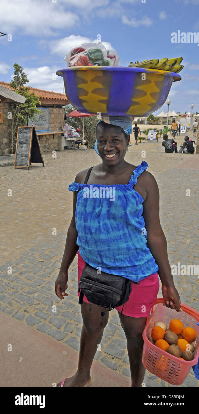 Fruit Seller Santa Maria Island of Sal Cape Verde Stock Photo - Alamy